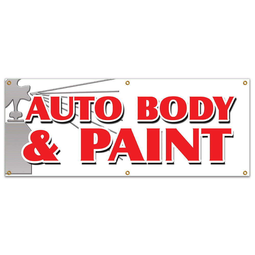 SignMission Auto Body and Paint Banner Sign | Wayfair