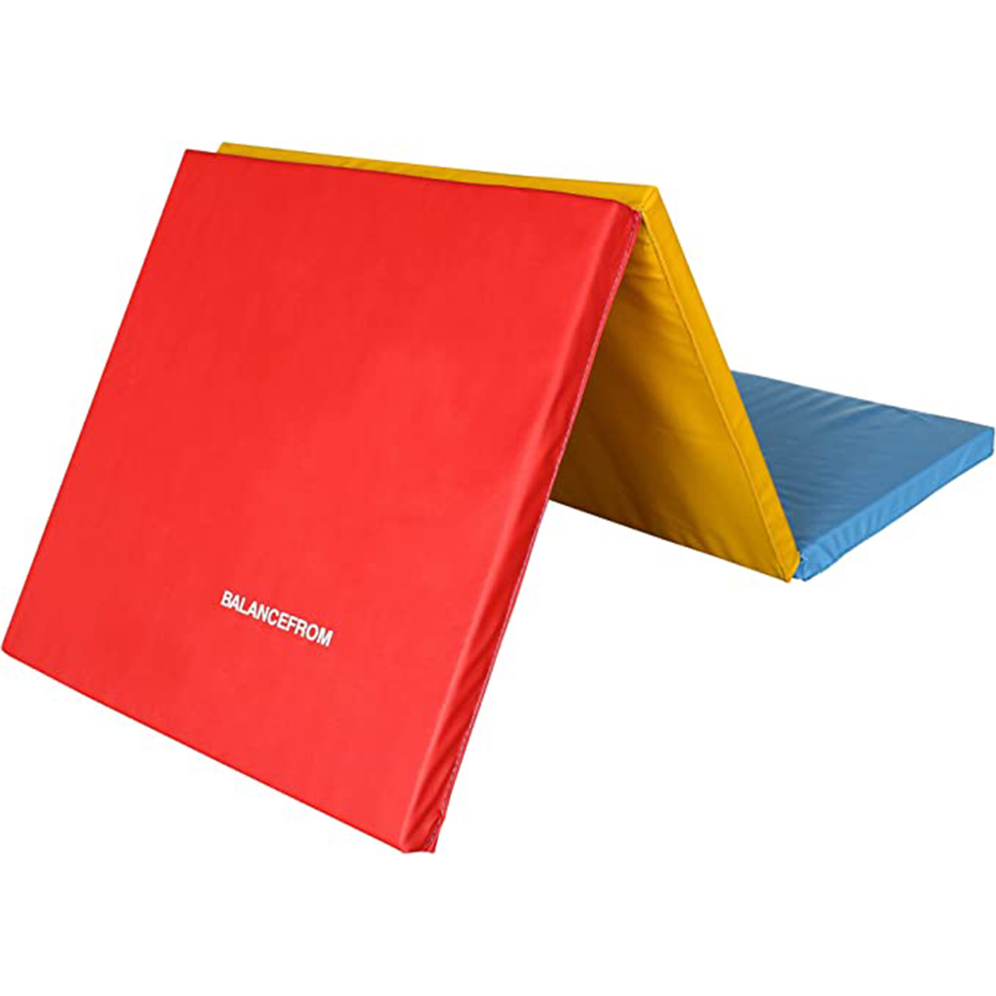 Balancefrom Fitness Gogym 6X2ft Folding 3 Panel Exercise Mat, Red/White ...