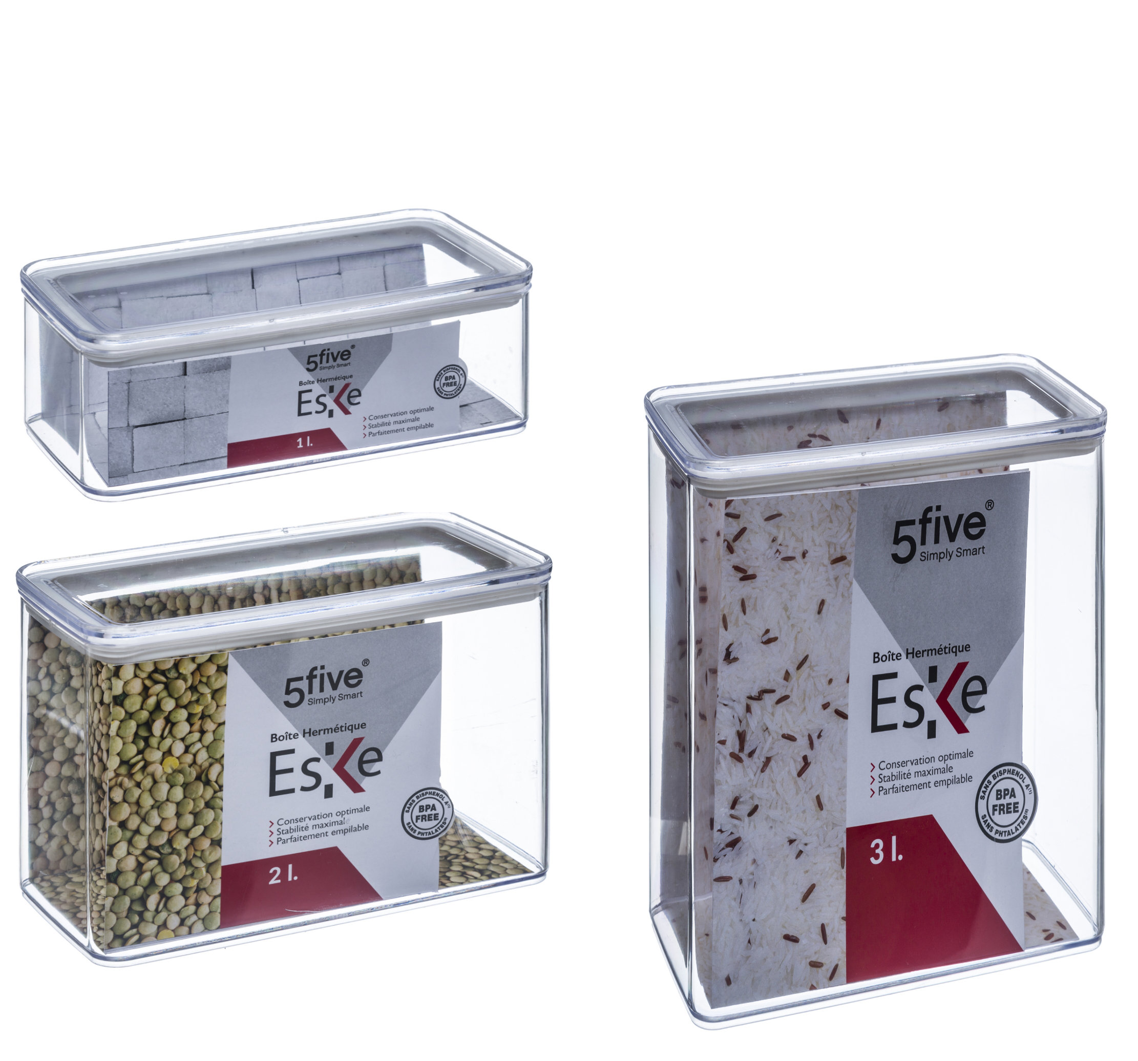 5five Food Container Set Storage Set 3 Different Sizes | Wayfair.co.uk