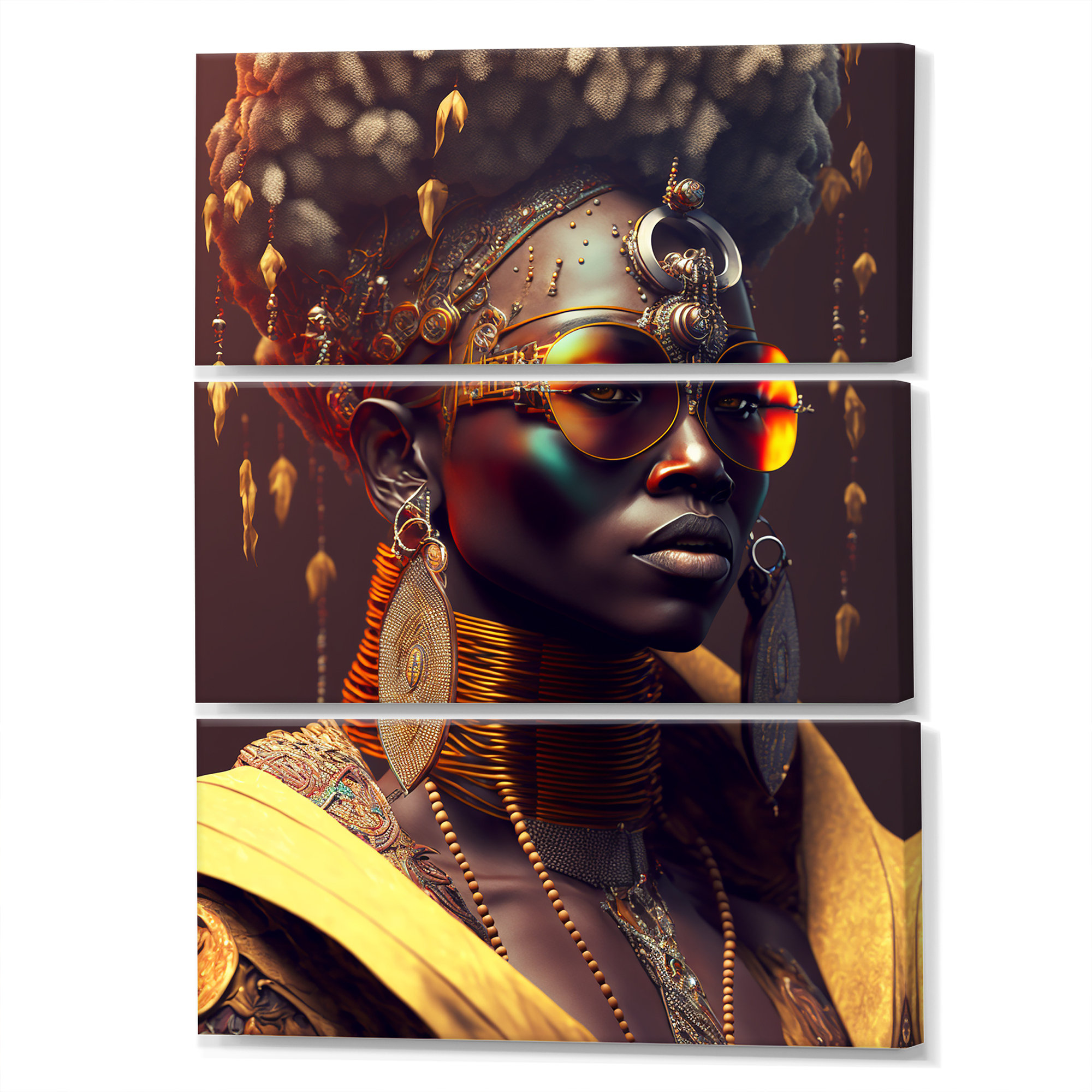 Dakota Fields African American Woman Funky Sunglasses Traditiona ...