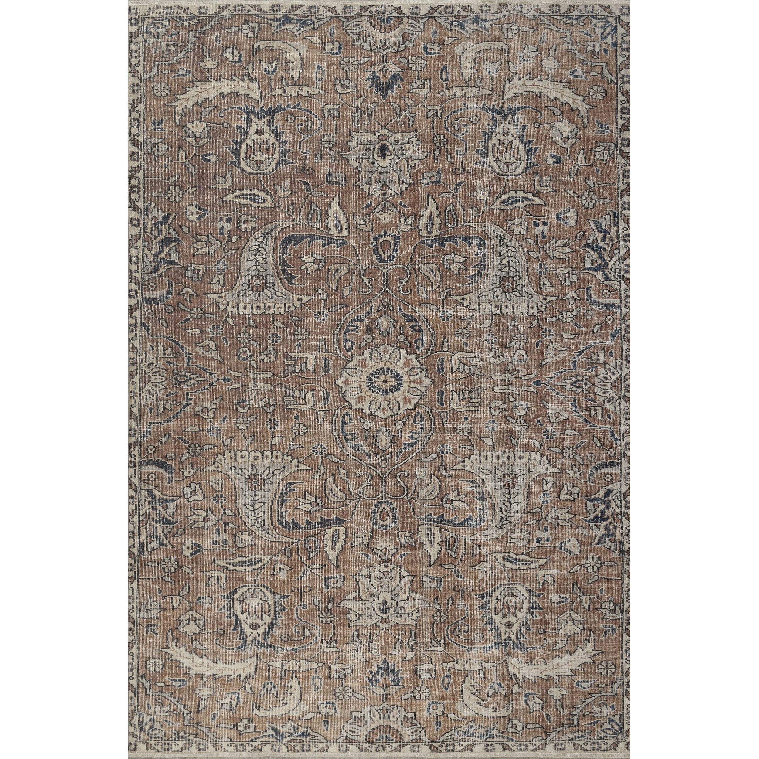 World Menagerie Tammo Distressed Machine Washable Rust Rug & Reviews ...