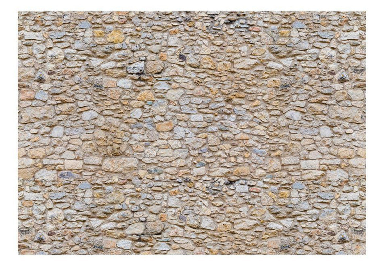 Loon Peak® Danen Stacked Pebbles Stone Wall Wall Mural | Wayfair