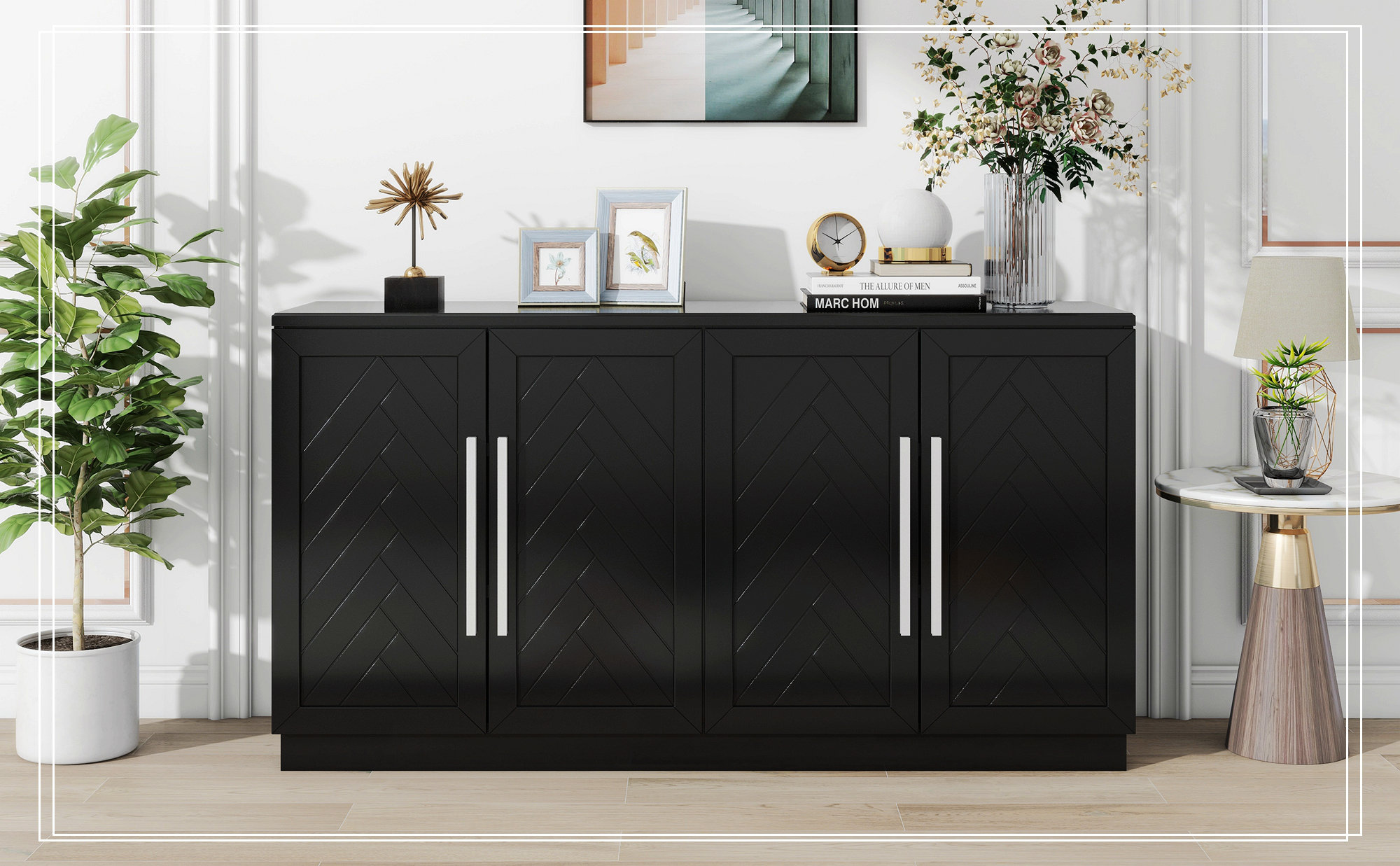 Wildon Home® Temperley 60" Sideboard,Buffet table,Dining cabinet,Office ...