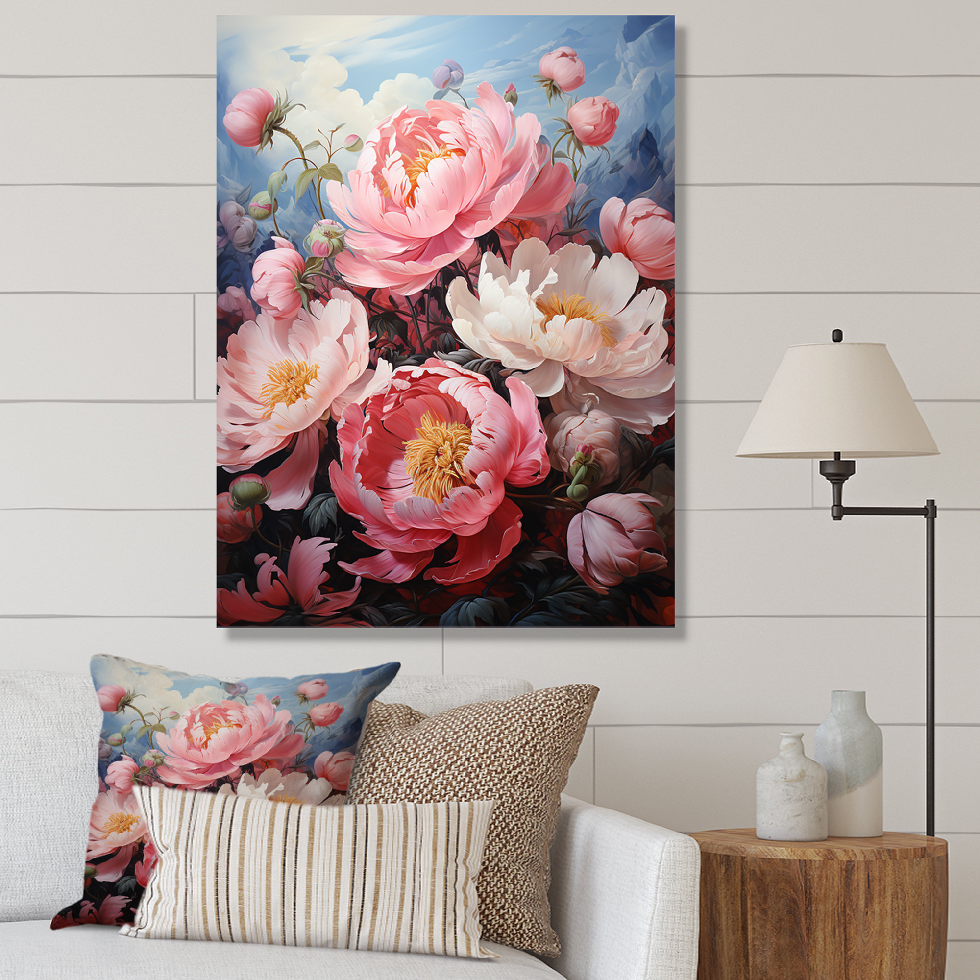Red Barrel Studio® Meadow Peony Paradise - Floral & Botanical Canvas ...