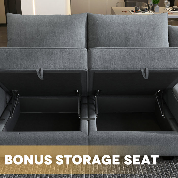 Latitude Run® Modern Middle Seat Module For Modular Sofa Customizable ...