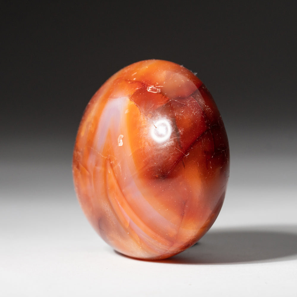 Astro Gallery of Gems Polished Carnelian Palm Crystal from Brazil (0. ...