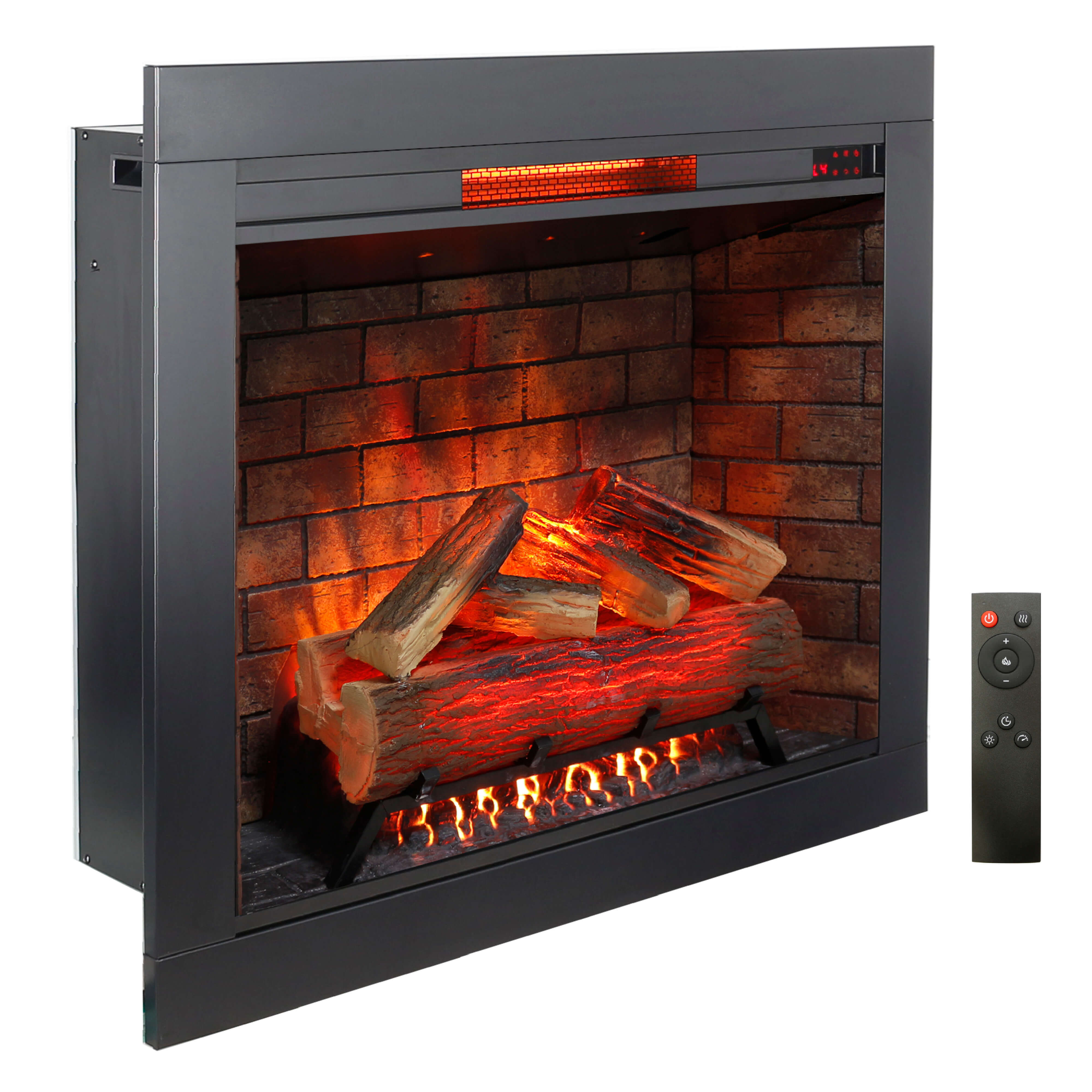 Symple Stuff Electric Fireplace Insert with Fire Crackling Sound ...