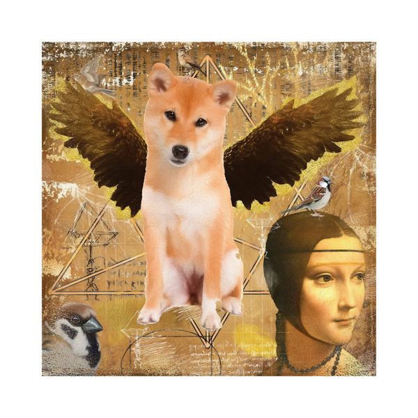 Happy Larry Red Shiba Inu Angel Da Vinci | Wayfair.co.uk