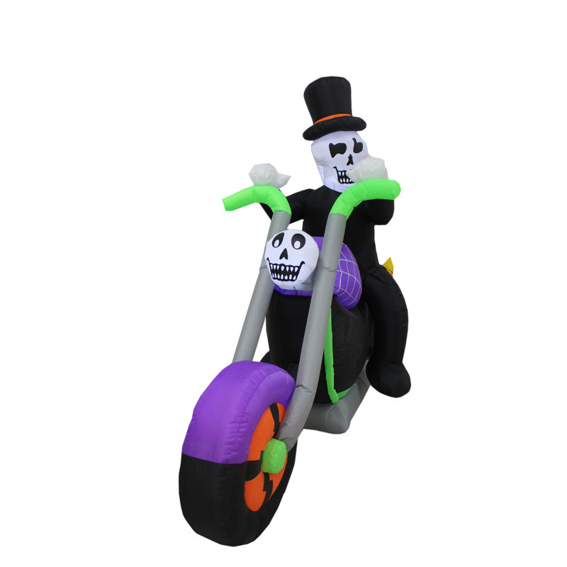 The Holiday Aisle® 6 Foot Long Light Happy Halloween Inflatable ...