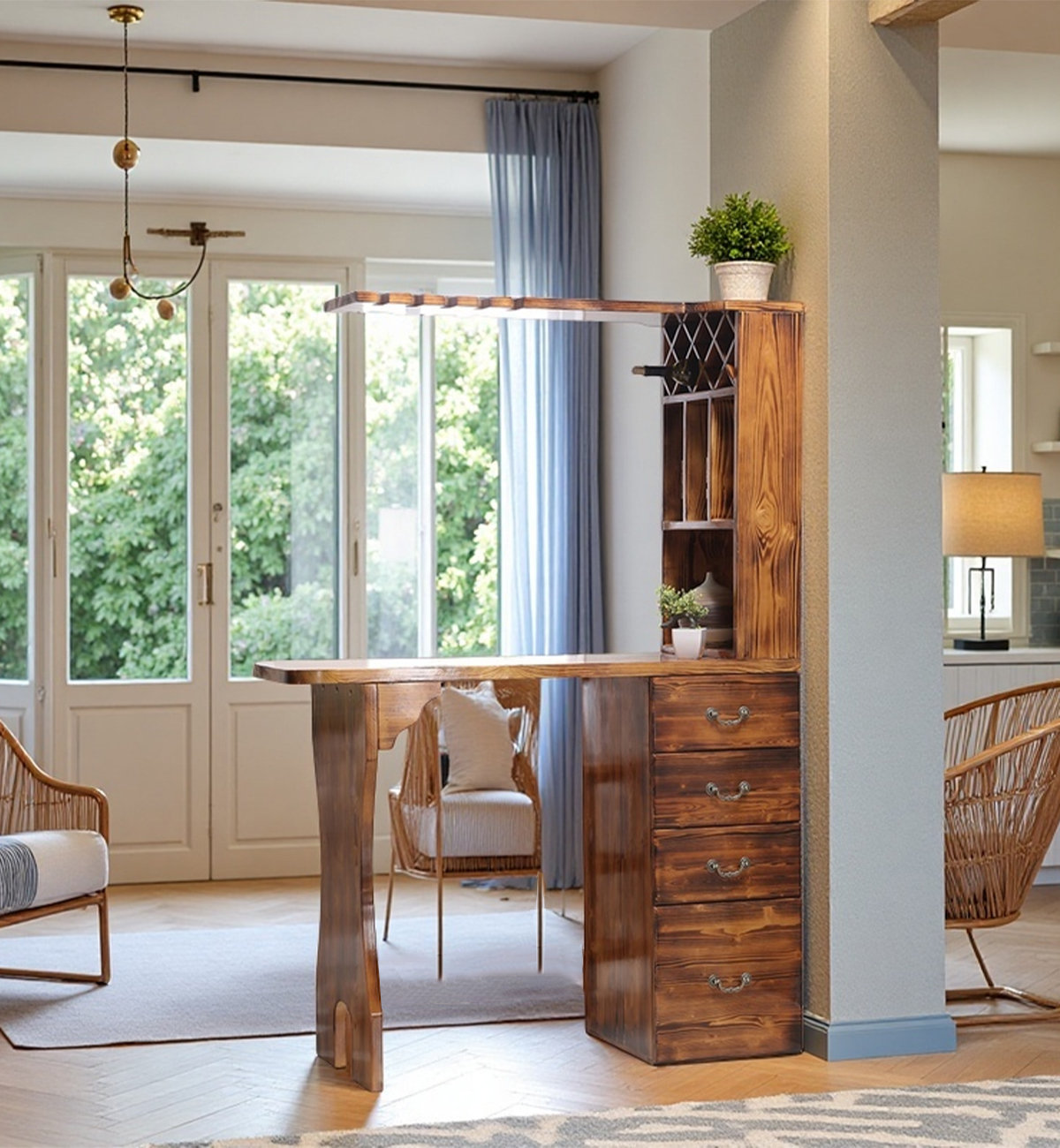 Corrigan Studio Modern Minimalist Solid Wood Bar Table - Wayfair Canada