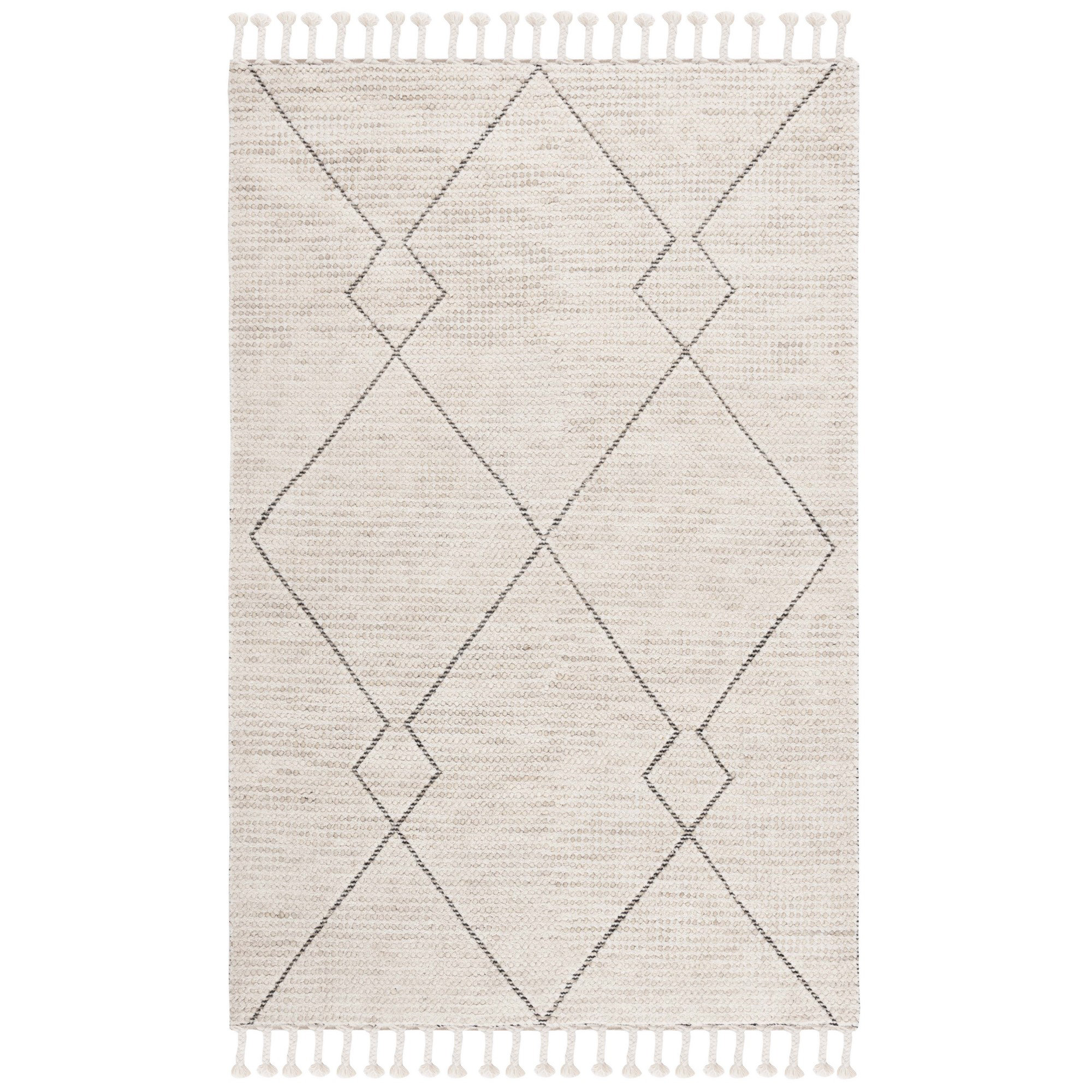 Foundry Select Skyelee Geometric Handmade Flatweave Wool Area Rug in ...