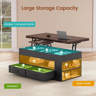 Ivy Bronx Lift Top Coffee Table, 4 In 1 Coffee Tables With Storage And ...