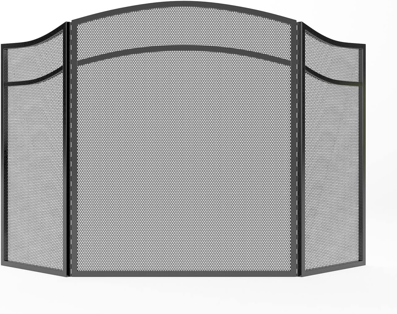 Wildon Home® 3 Panels Fireplace Screen With Arch Frame Simple Design 48 ...