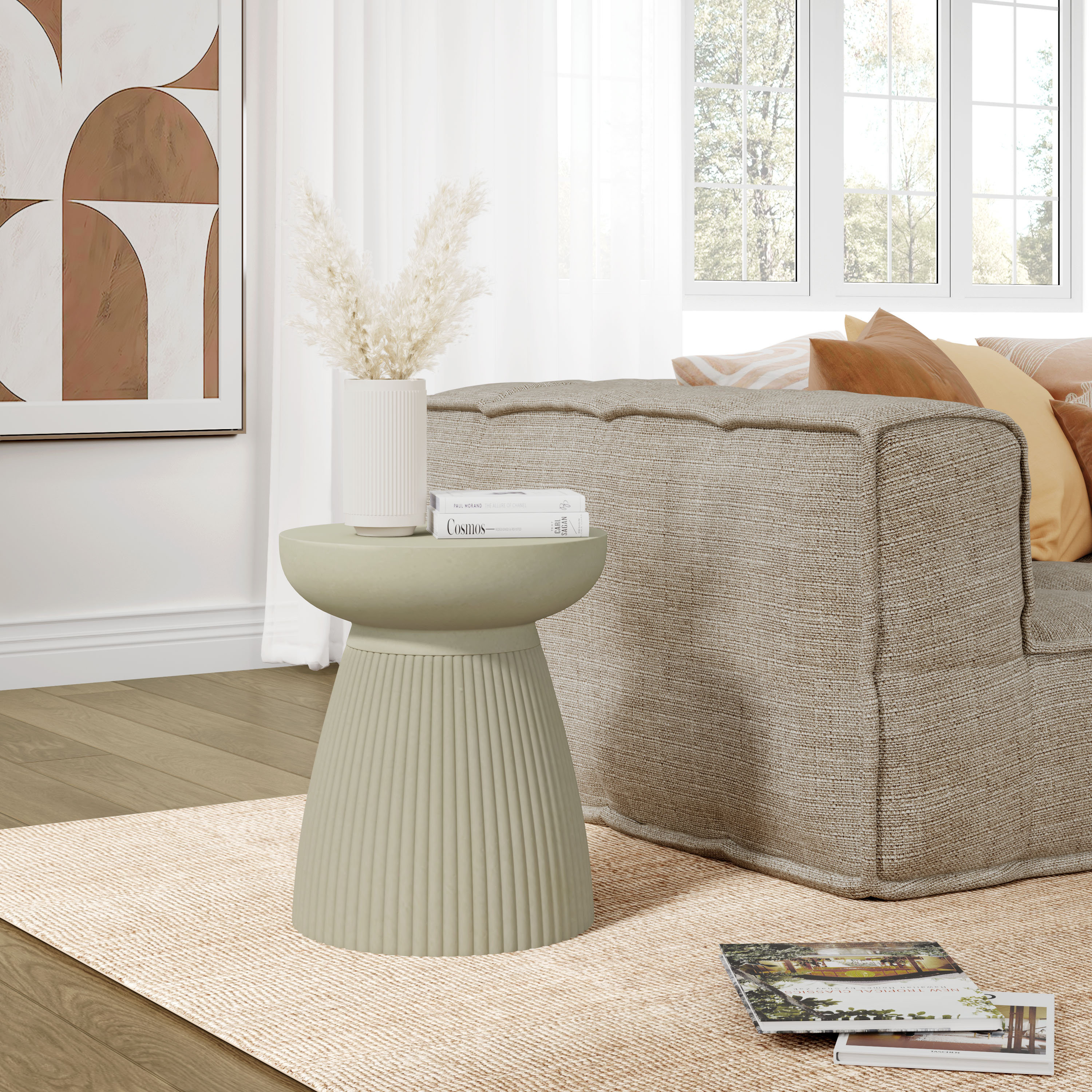 Wrought Studio™ Maiklas 20''H Outdoor MGO Side Table | Wayfair