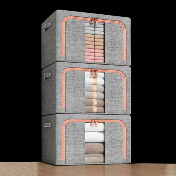 Latitude Run® Clothes Storage Bins Boxes with Metal Frame - (Extra ...