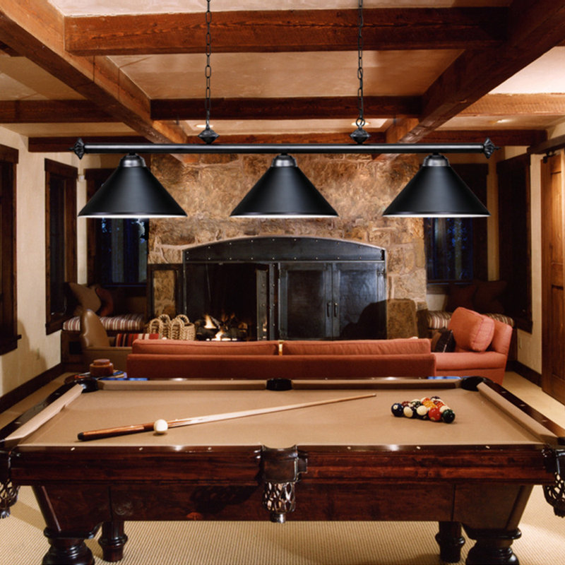 Winston Porter Eckelman 3 - Light Matte Metal Pool Table Lights Pendant ...