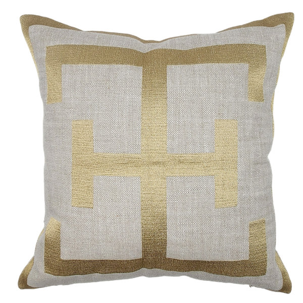 Emdee Logo Linen Square Throw Pillow Cover & Insert | Perigold