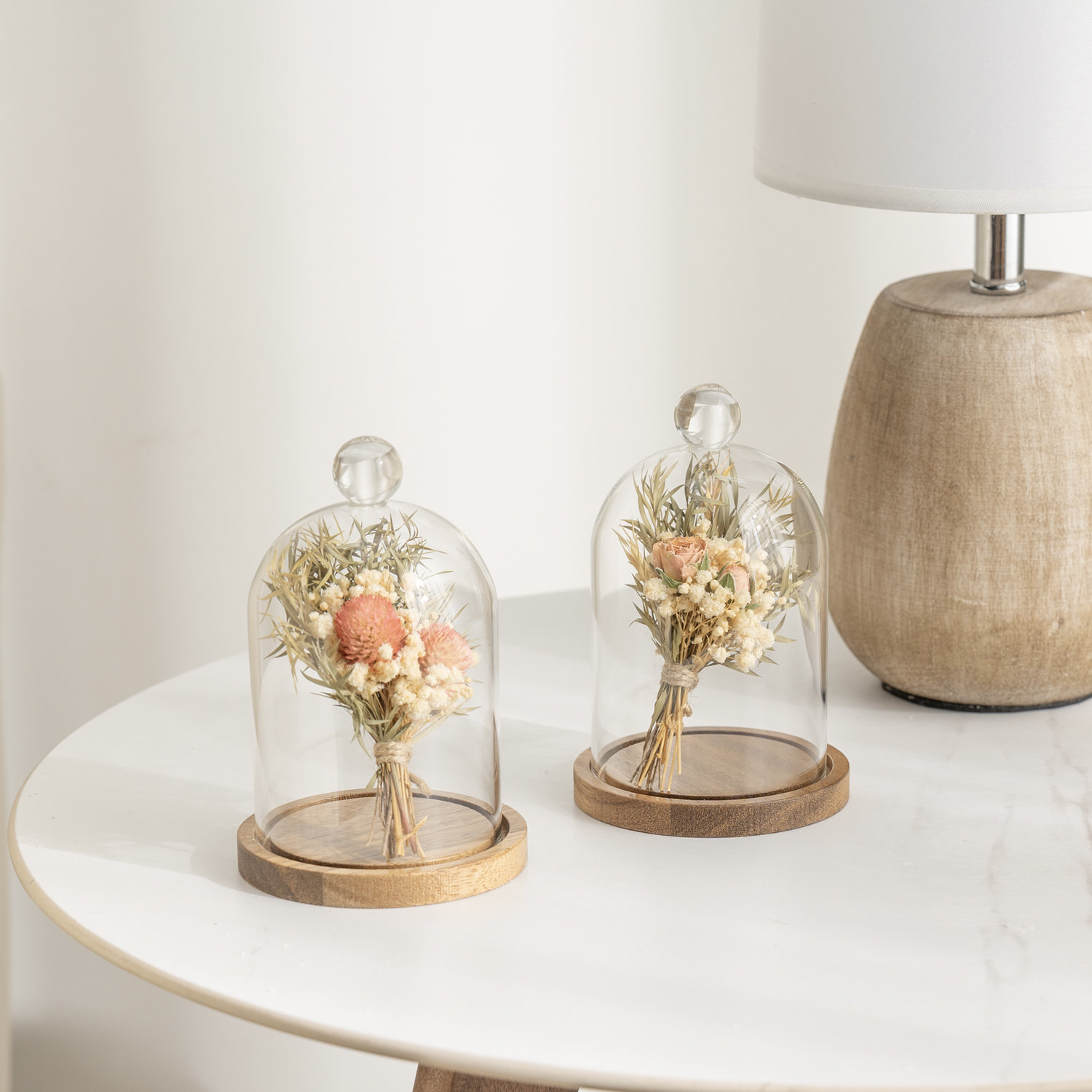 August Grove® Small Decorative Glass Cloche Set | Wayfair