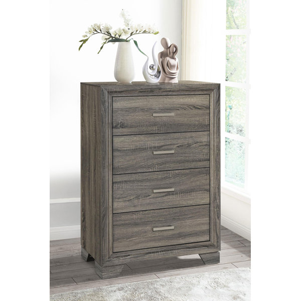 Artisan Home Furniture Wright 4-Drawer Chest Of Drawers Brown Oak ...