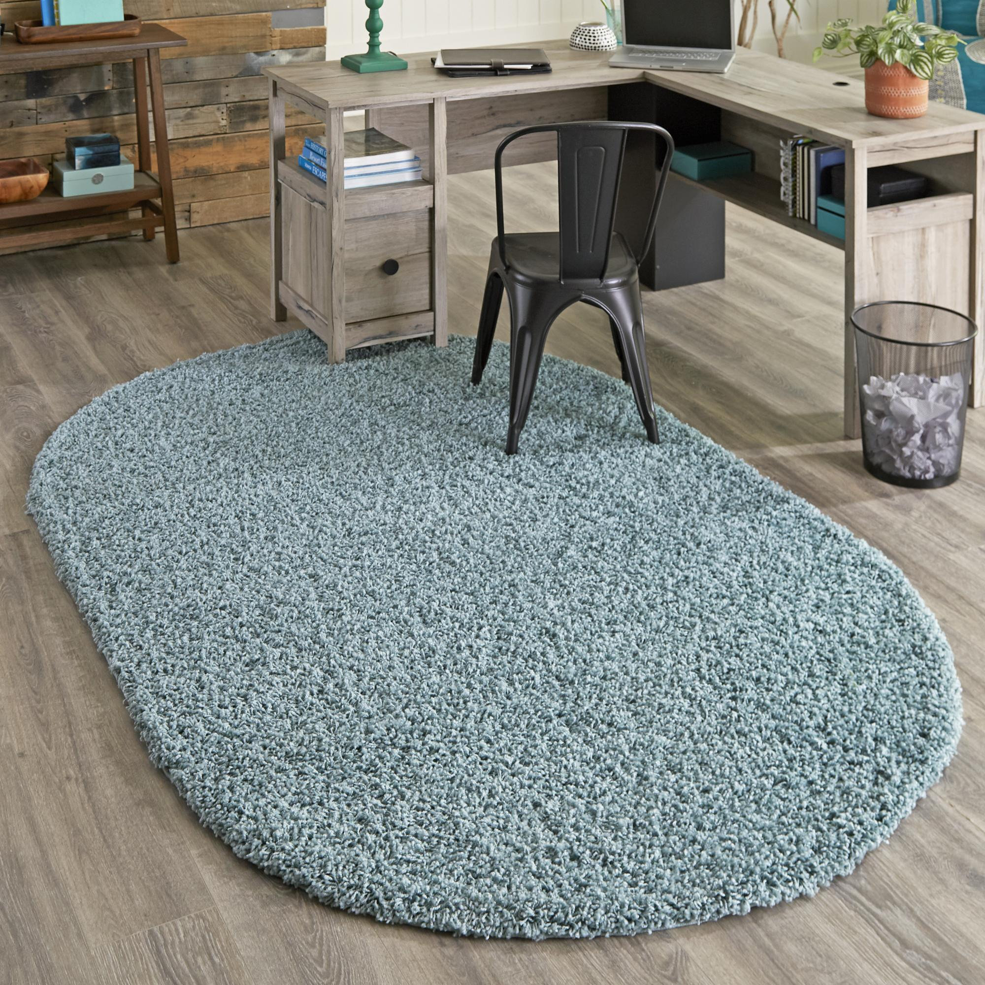 Winston Porter Renesha Slate Blue Area Rug & Reviews | Wayfair