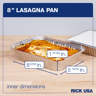 RICK USA: 8" Lasagna Pan - 25 Pack - Disposable Aluminum Foil, Multi ...