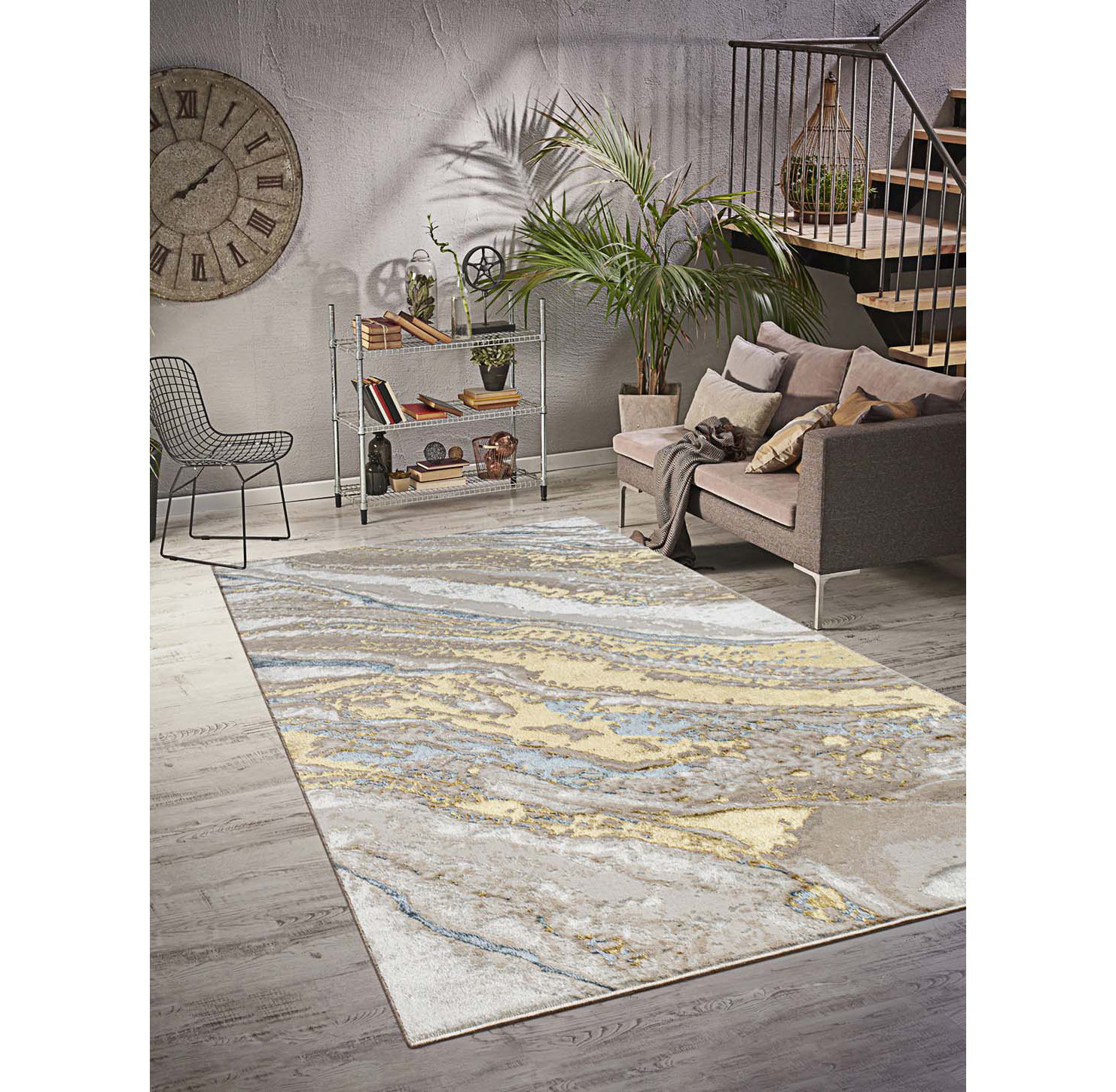 Wrought Studio™ Abstract Design Area Rug, Modern Area Rug | Wayfair