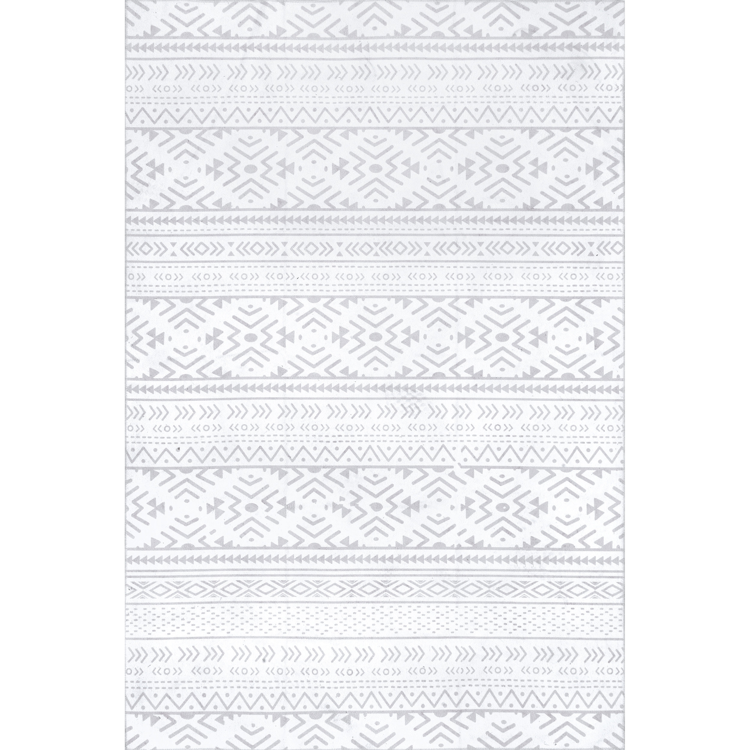 Foundry Select Calia SpinClean Machine Washable Aztec Bands Area Rug ...