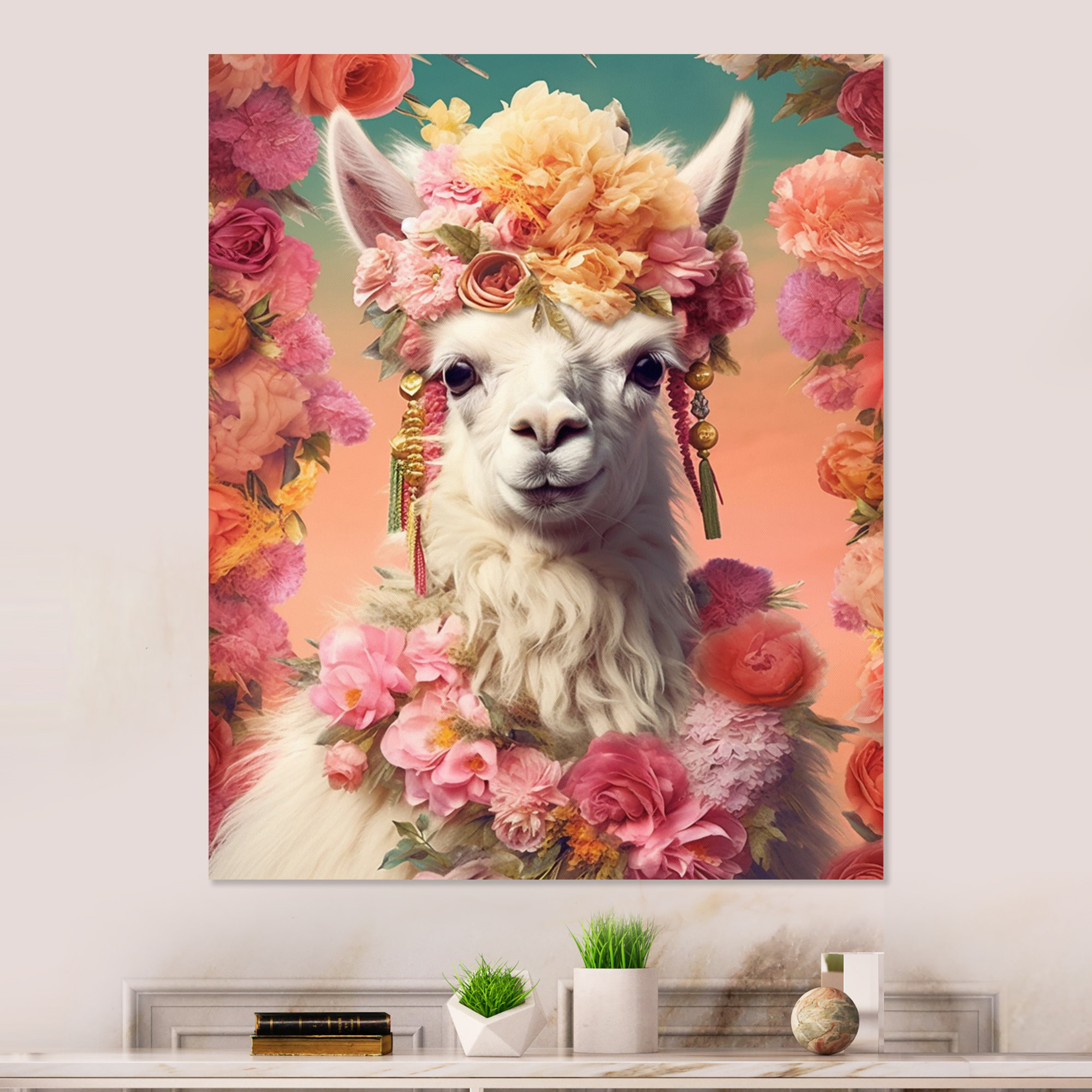 Indigo Safari Llama Harmony II - Animals Llama Metal Wall Decor ...
