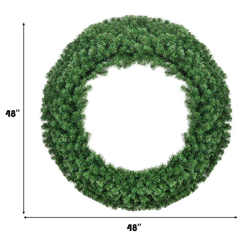 The Holiday Aisle® 48'' Pre-lit Artificial Christmas Wreath Holiday ...