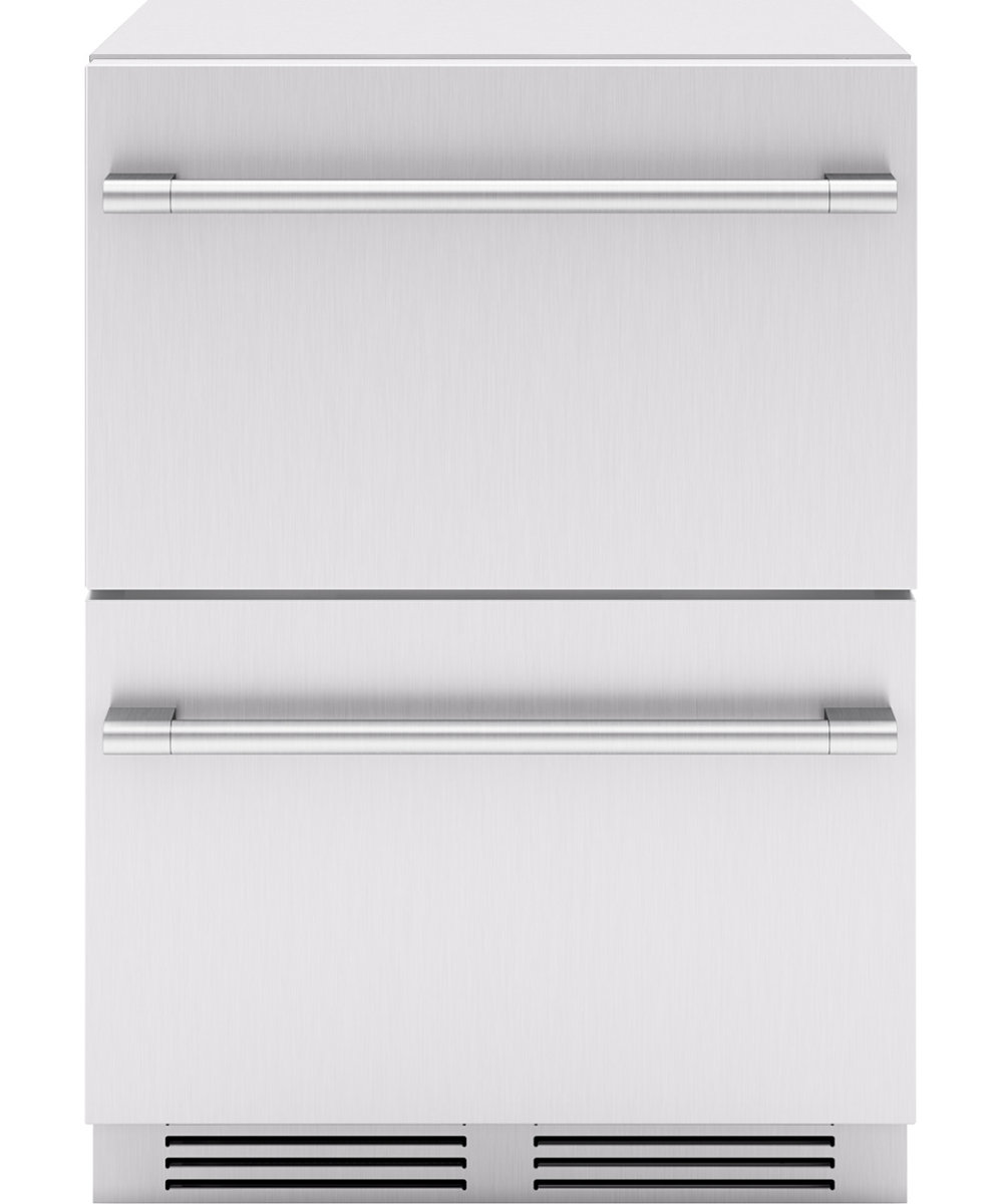 Zephyr Presrv 24 In. 5.1 cu. ft. Dual Zone Outdoor Refrigerator Drawers ...