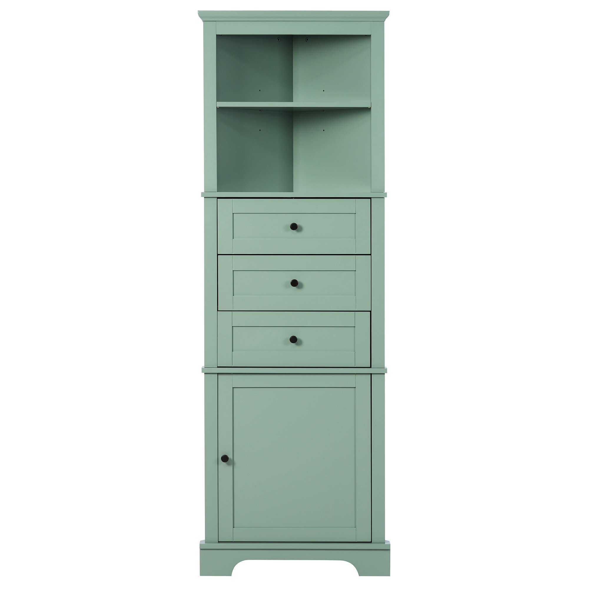 Rosecliff Heights Triangle Tall Cabinet With Storage Drawers And ...