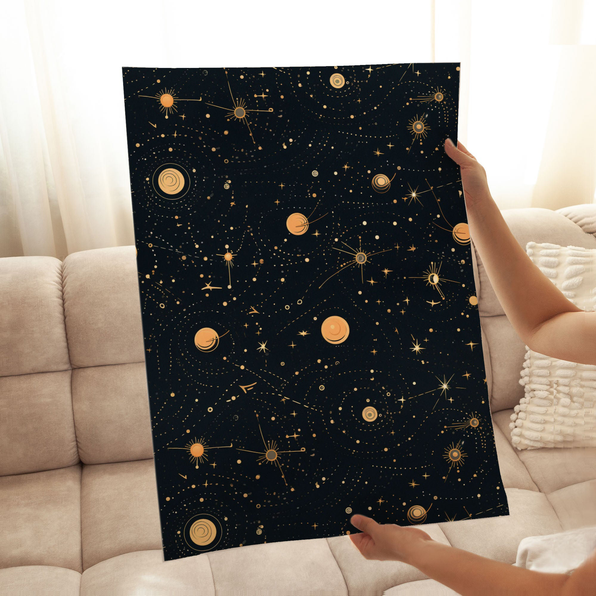 Winston Porter Astronomy and Space Stars Pattern IX Modern Unframed Art ...