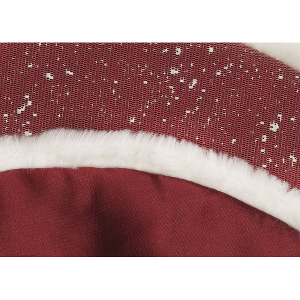 Manor Luxe Snowing Christmas Tree Skirt with Faux Fur Trim, 20-inch ...