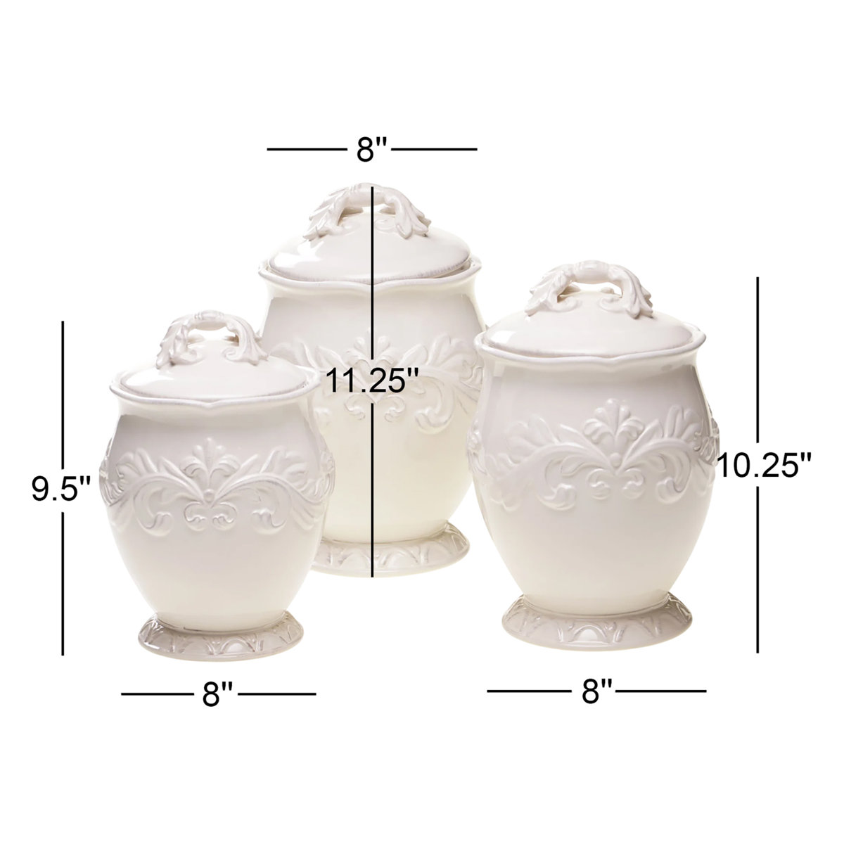 Certified International Firenze 3 Piece Storage Jar Set & Reviews | Wayfair