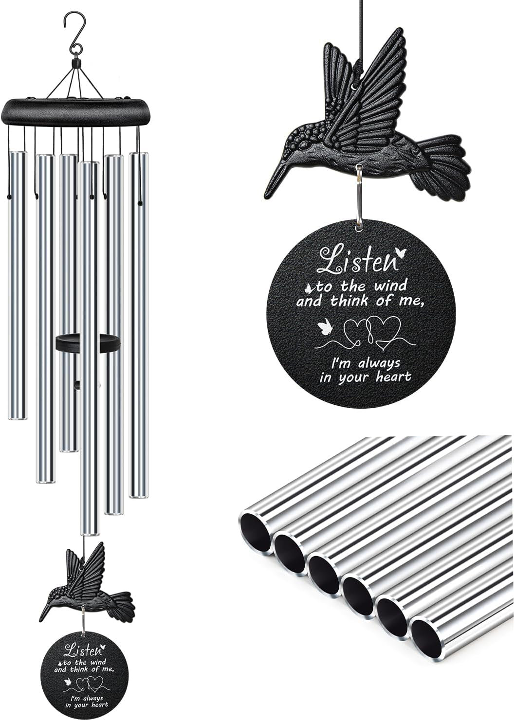 Arlmont & Co. Wind Chimes For Outside Deep Tone, Memorial For Loss Of ...