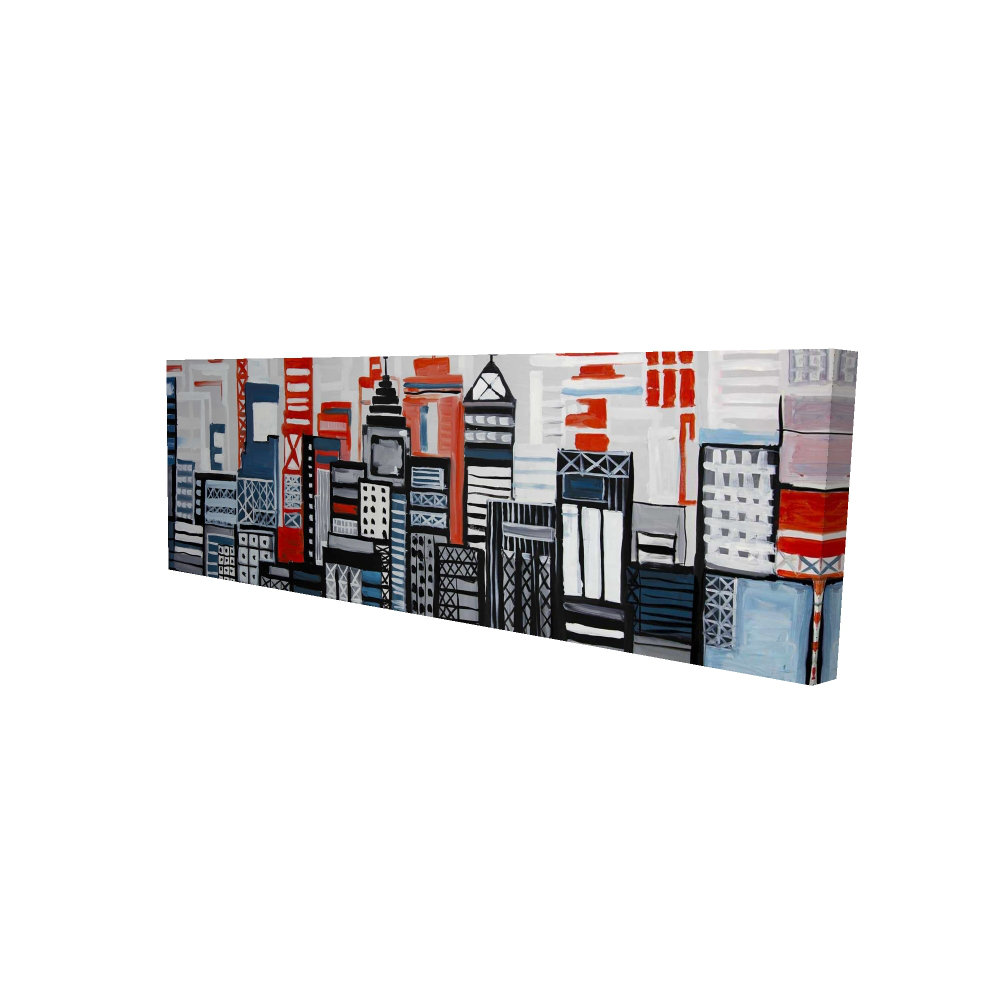 Lark Manor™ Geometric Urban Landscape Canvas | Cities Shapes Home Decor ...