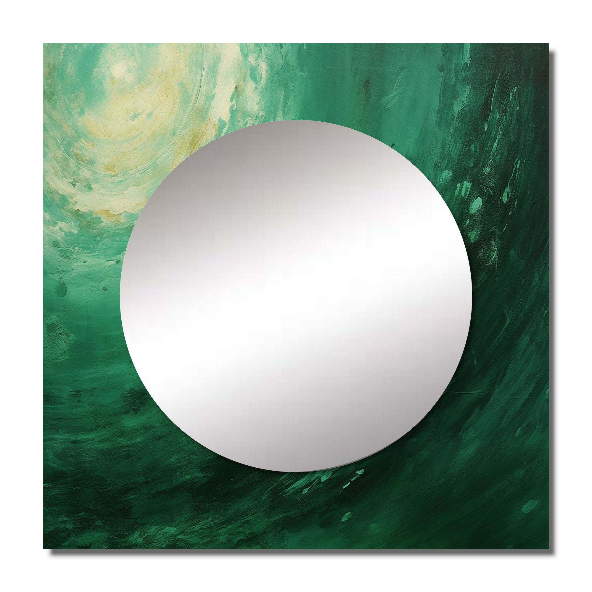 East Urban Home Lesandro - Our Solar System Square Mirror For Wall Art ...