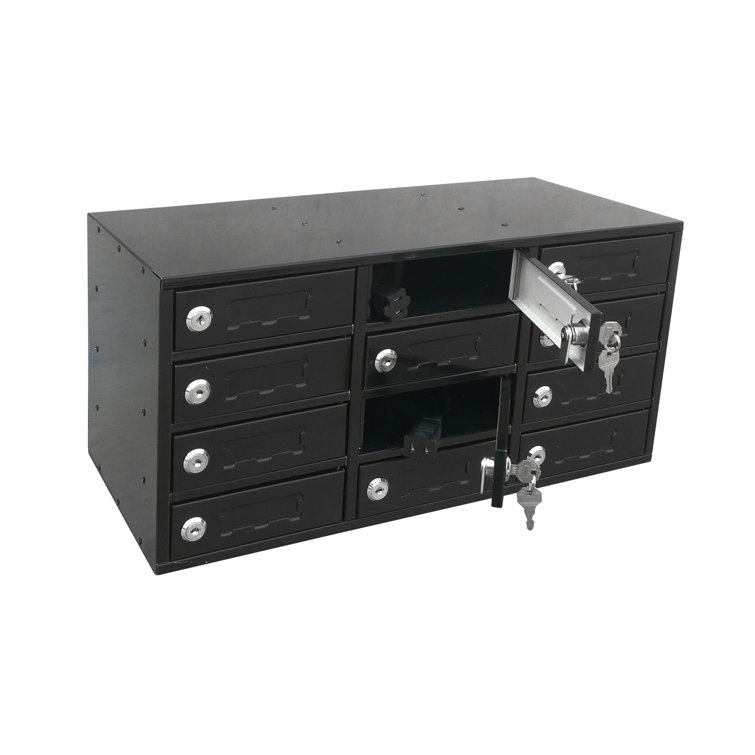 FixtureDisplays Metal 4 - Tier 21.1'' Cell Phone Locker with Built In ...