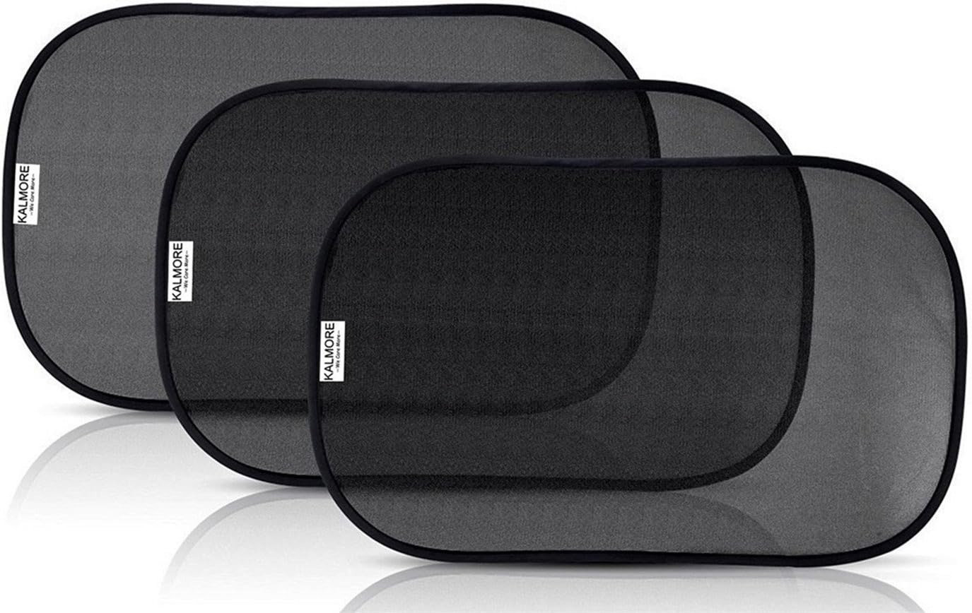 KALMORE Car Window Sunshades(3 Pack)-80 GSM for Maximum UV Protection ...