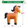 The Holiday Aisle® Christmas Horse Inflatables Blow Up Animals Cute ...