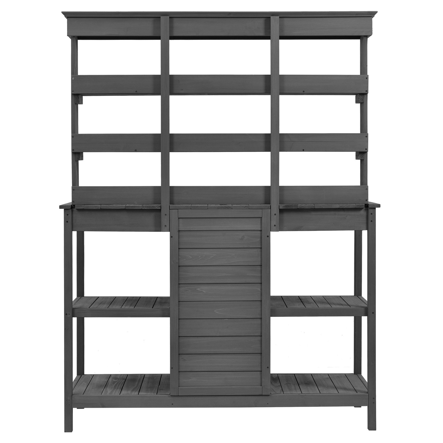 Red Barrel Studio® Wooden Farmhouse Rustic Outdoor Potting Bench Table ...