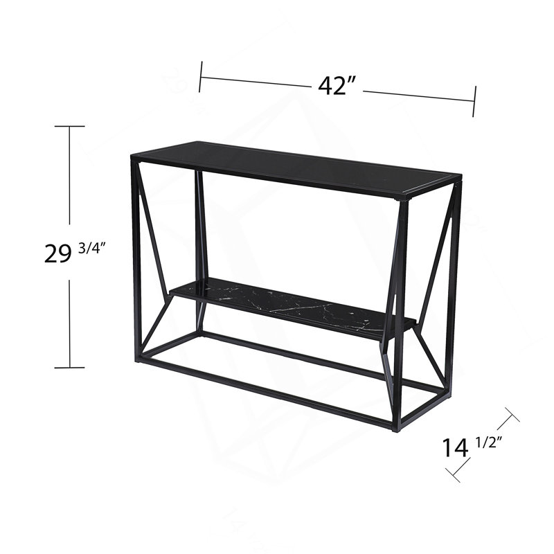 Latitude Run® Argall Long Glass-Top Console Table | Wayfair