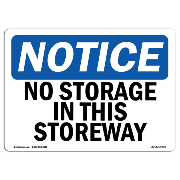 SignMission No Storage in This Doorway Sign | Wayfair