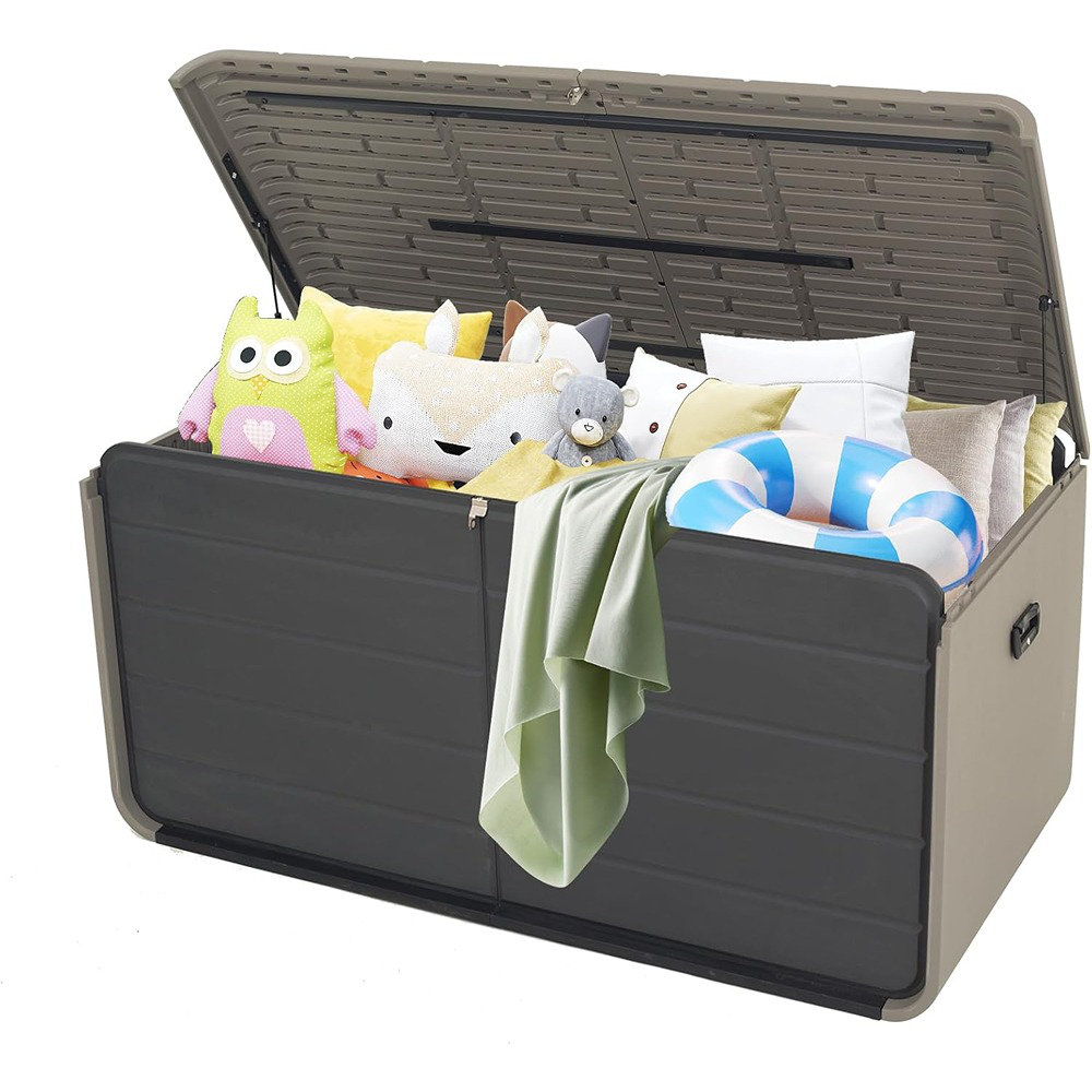 MAXAYA 260 Gallons Resin Outdoor Storage Box, Extra Large Heavy-Duty ...