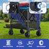 Edrosie Inc 450 LBS Large Folding Double Decker Tailgating Wagon Cart ...