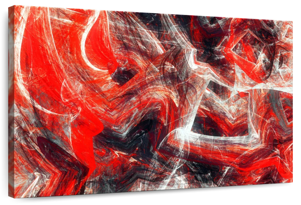 Wade Logan® Avery Red Revolt Dynamic Abstract | Wayfair