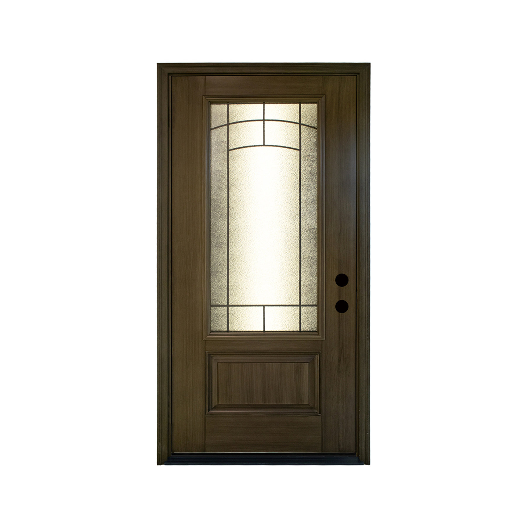 Fu Owner Smooth Fiberglass Entry Door with Brickmould | Wayfair