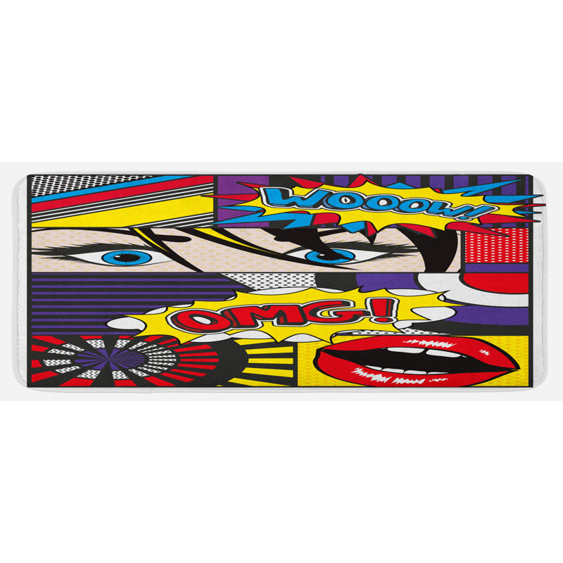 East Urban Home Comic Book Inspired Style Wooow Omg Eyes Reading Panels ...