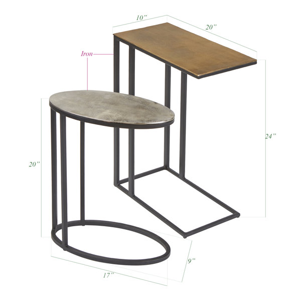17 Stories Didama 2 Piece End Table Set & Reviews | Wayfair