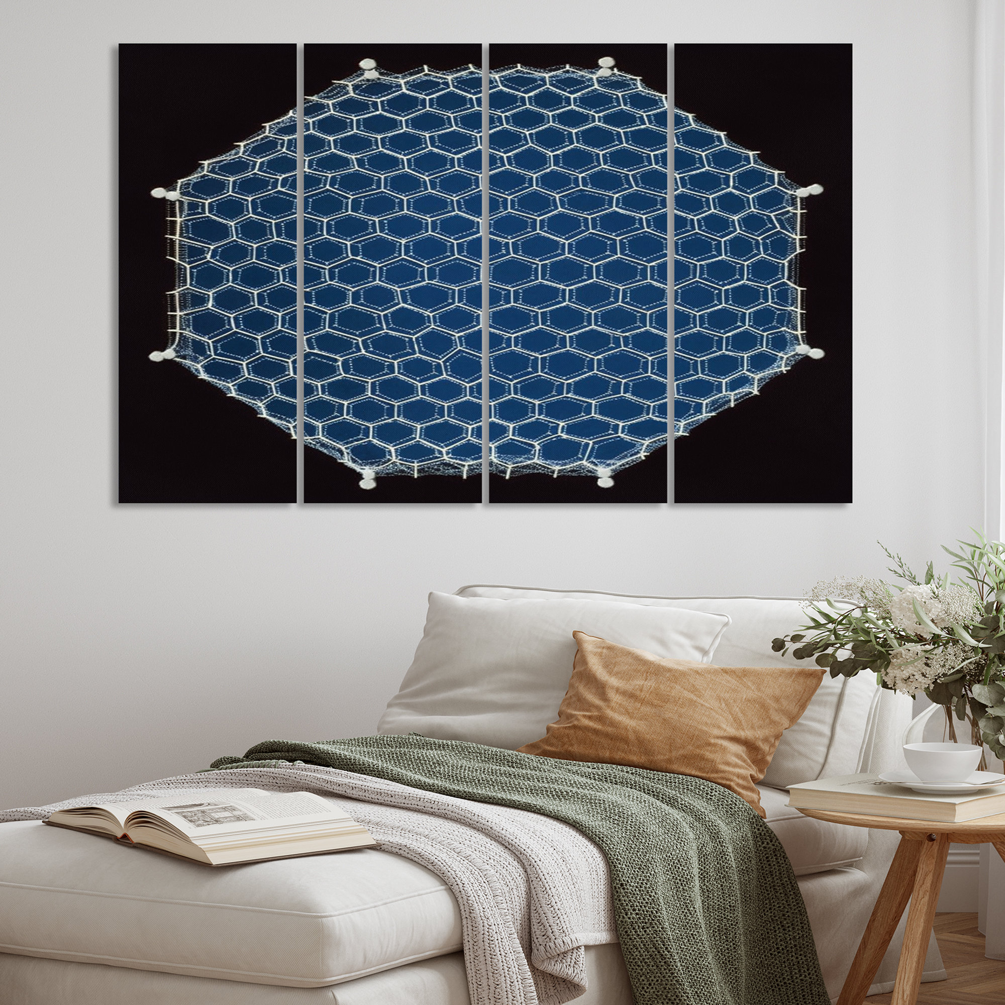 Design Art Hexagon Space Hive Infinity Matrix - Fractals Canvas Wall ...
